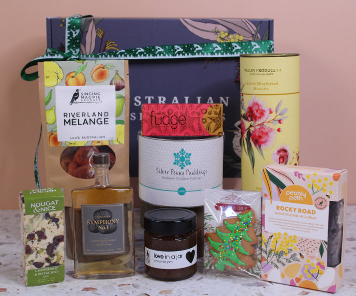 Green and Gold Traditional Christmas Hamper with Whisky – Australian ...